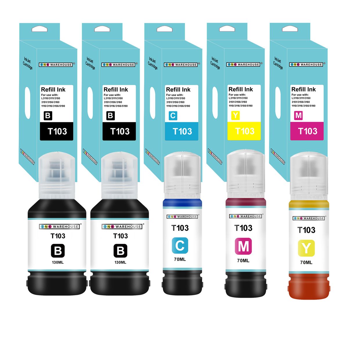 INKWAREHOUSE EPSON 103 /T103 Compatible inks Multipack + 1 X 103 Black | Shop Today. Get it ...
