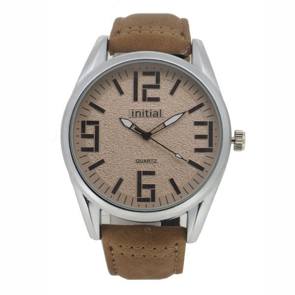 Initial Gents Polyurethane Leather Strap Watch WK2127G Tan | Shop Today ...