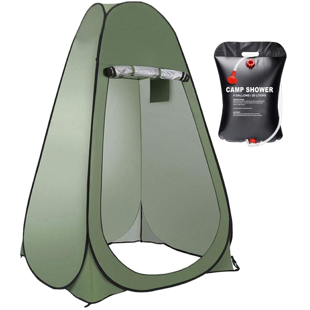Camping Portable Shower Tent and Water Bag Set of 2 | Shop Today. Get ...