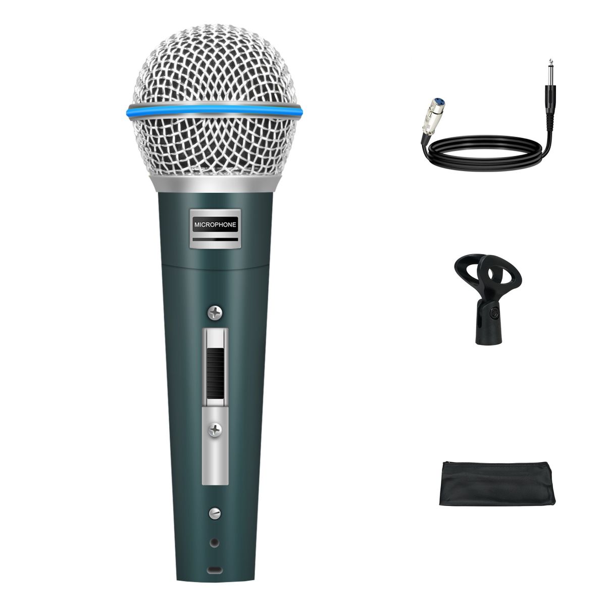 Wired Microphone BETA58 Dynamic Mic For Performance Live Instrument ...