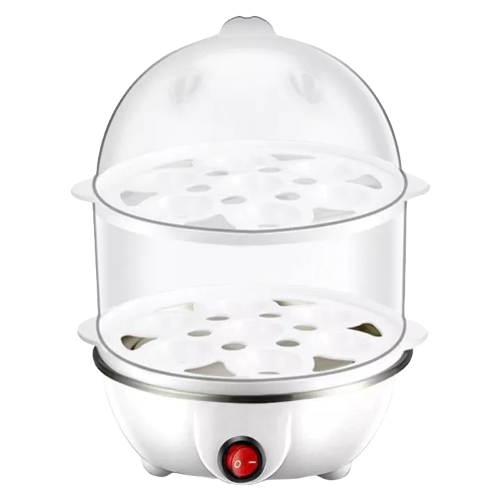 Electric Egg Boiler, 2 Tier Automatic 1 to 14 Egg Cooker White | Shop ...