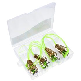 Camping Shallow Fishing Braided Line Hooks & Bait Spring Rig Set of 4 ...