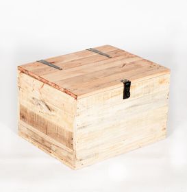 Pallet Wooden Storage Trunk /Kist Small:Toy Box- Ottoman Chest | Shop ...