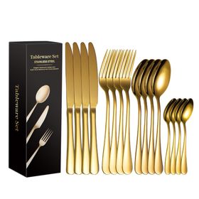 Luxury 16pcs Stainless Steel Flatware Set Cutlery Set | Shop Today. Get ...