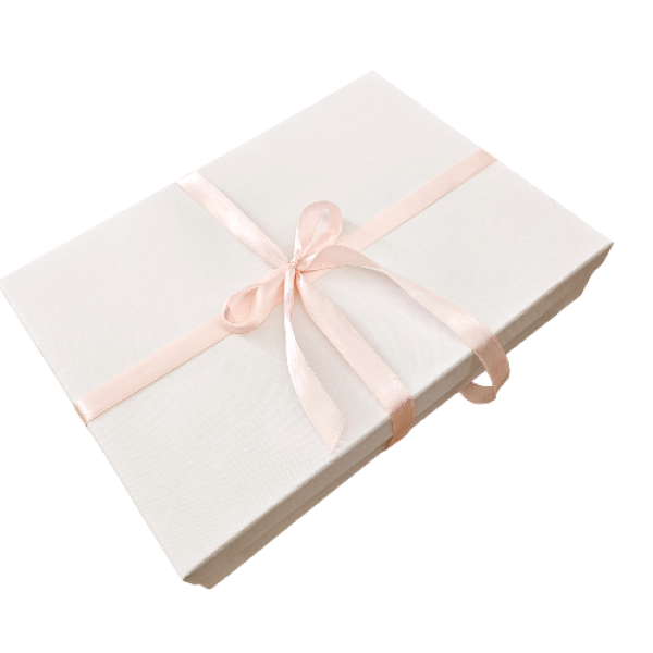White Gift Box, Pink Tissue & Ribbon Set | Shop Today. Get it Tomorrow ...