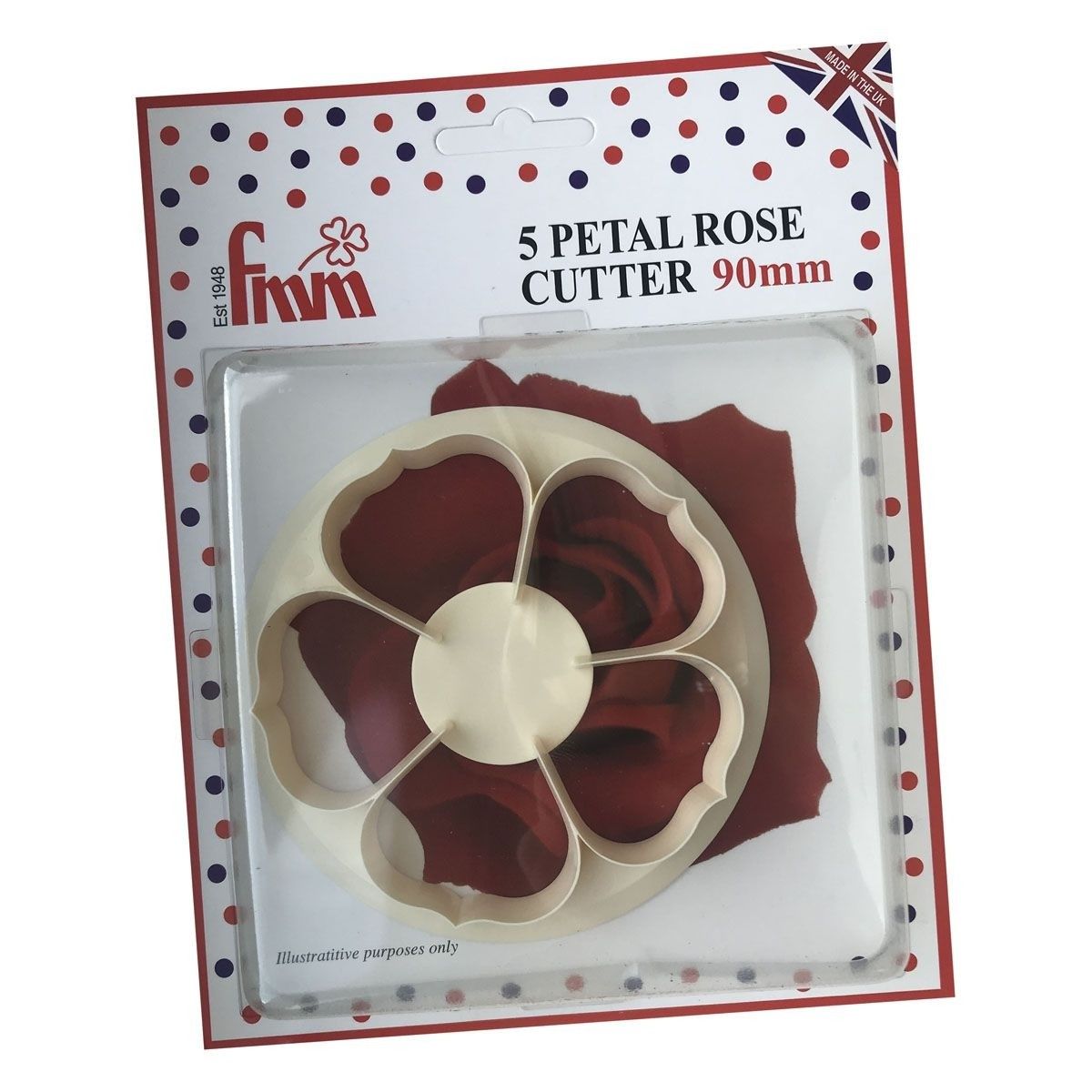 Cutter 5 Petal Rose 75mm Cake Cutting Tool Flower Sugarcraft Fondant ...