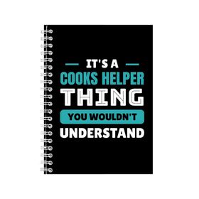 Cooks Helper A5 Notebook Spiral and Lined Job Quote Graphic Notepad ...