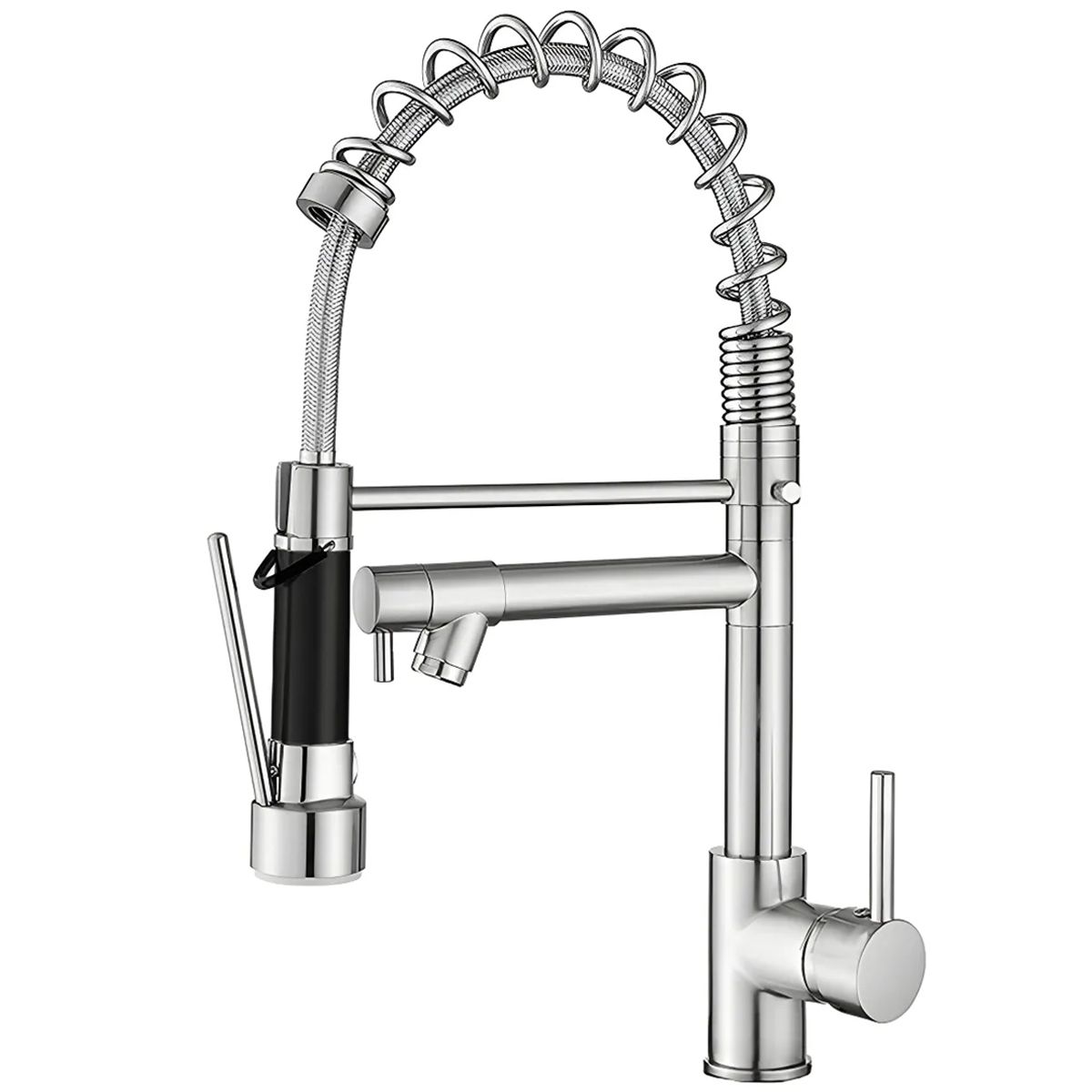 2-in-1 Dual Spout High Arc Kitchen Sink Faucet - Polished Chrome | Shop ...