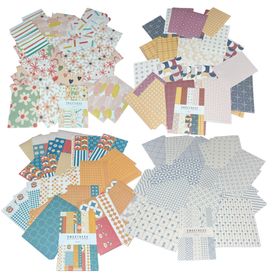 Craft Decorative Scrapbooking Paper Pad Notebook Set Of 4 (200 Pages ...