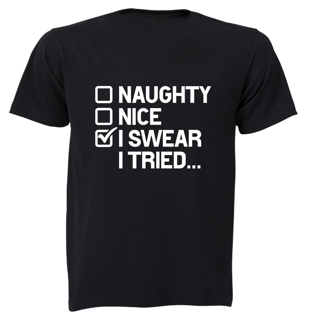 Christmas - I Tried - Adults - T-Shirt | Shop Today. Get it Tomorrow ...