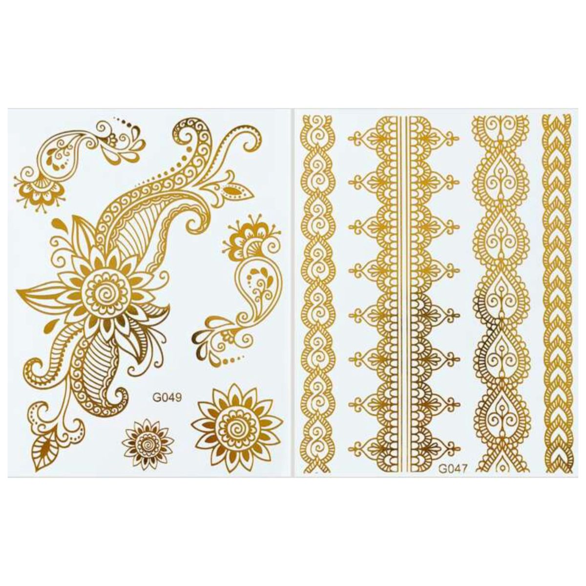 2 sheets gold henna Tattoo | Shop Today. Get it Tomorrow! | takealot.com