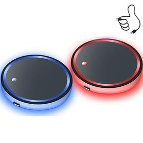 BezosMax 2 Piece LED Car Coasters with 7 Colors Luminescent Light Cup ...