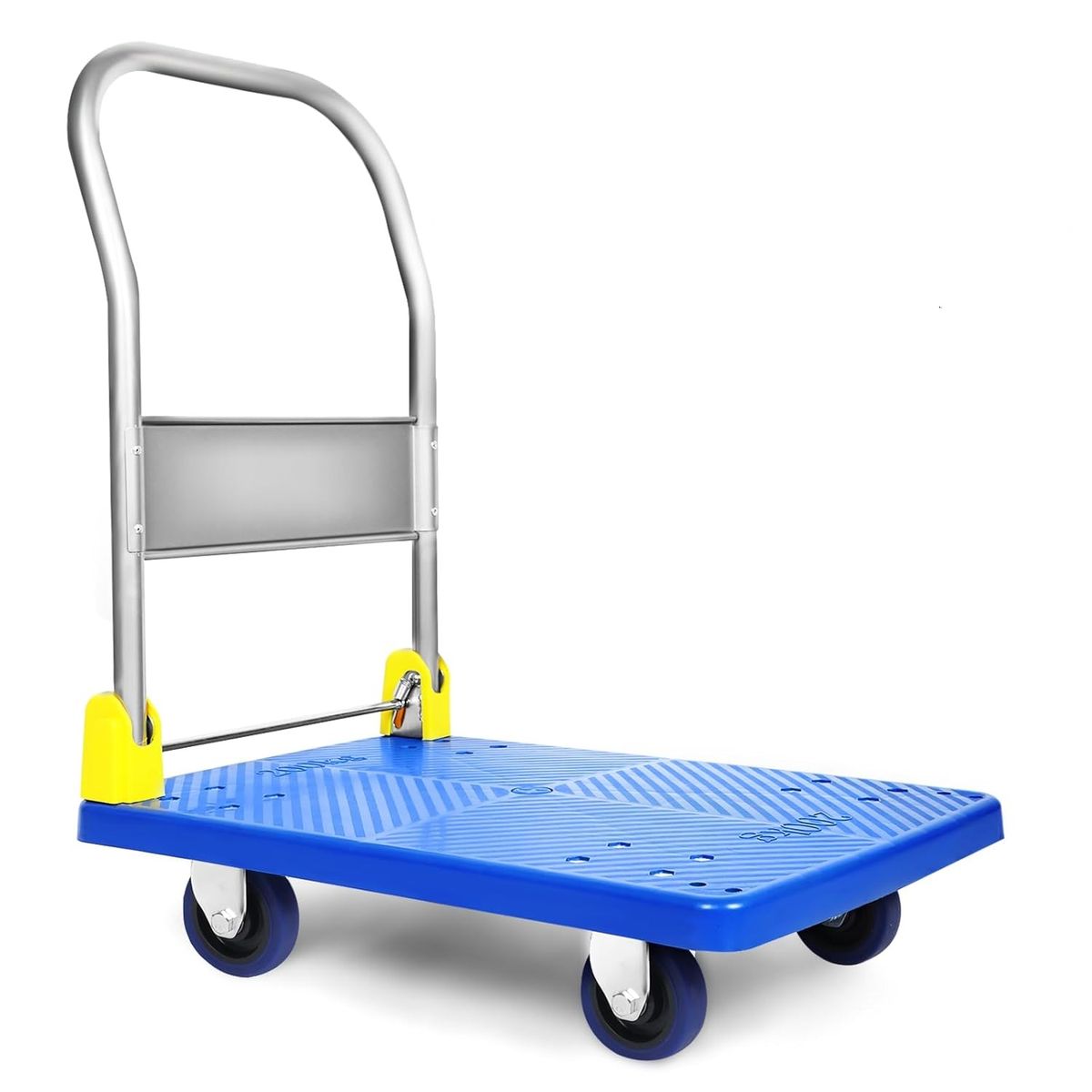 Foldable Push Hand Cart for Loading and Storage, Blue | Shop Today. Get ...