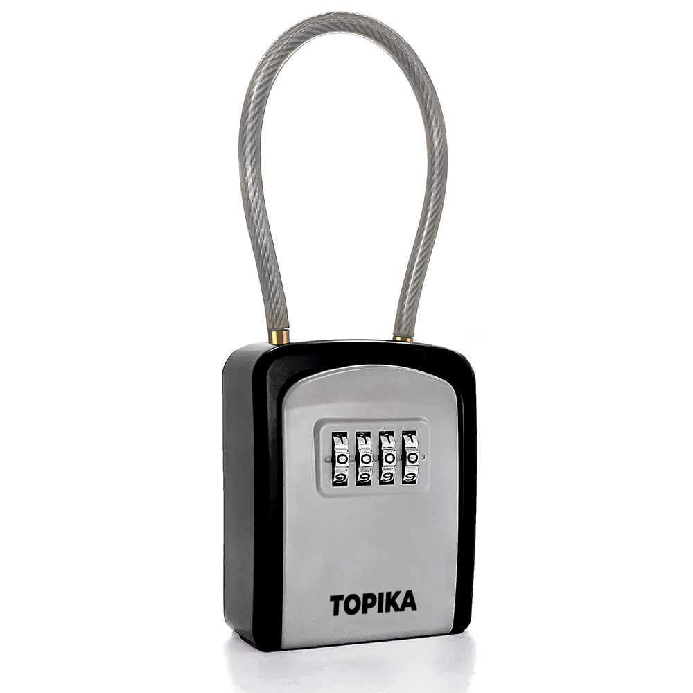 Topika-Key Lock Box with Code, Portable Key Holder&Lockbox for Keys ...