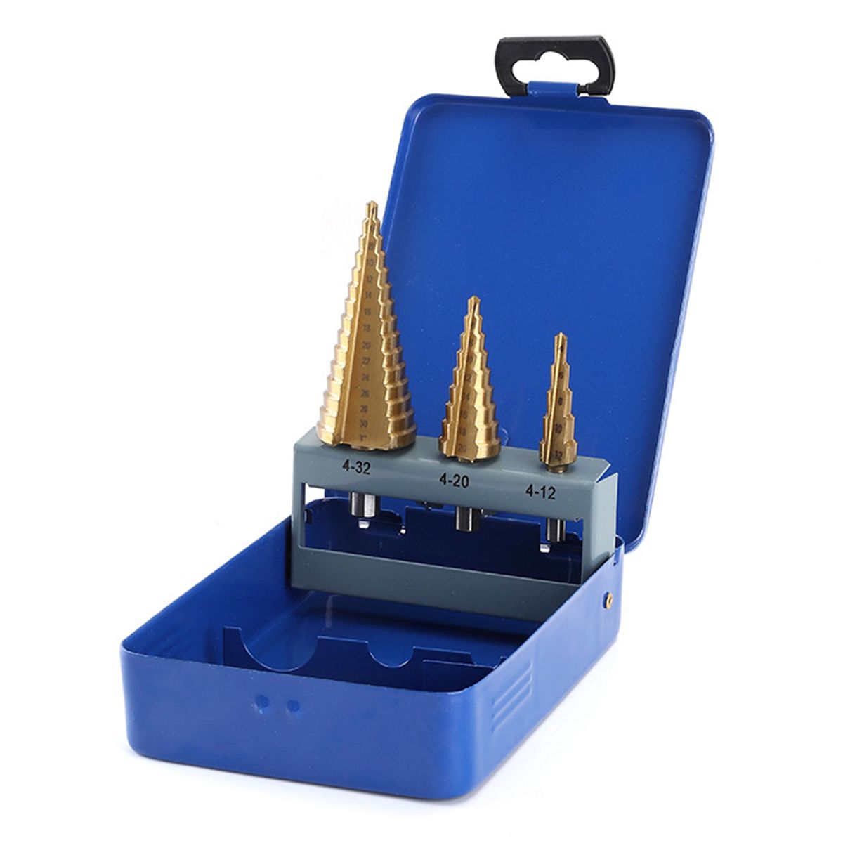 3 Piece High-Speed Steel (HSS) Step Drill Bit Set With Box - Metric ...