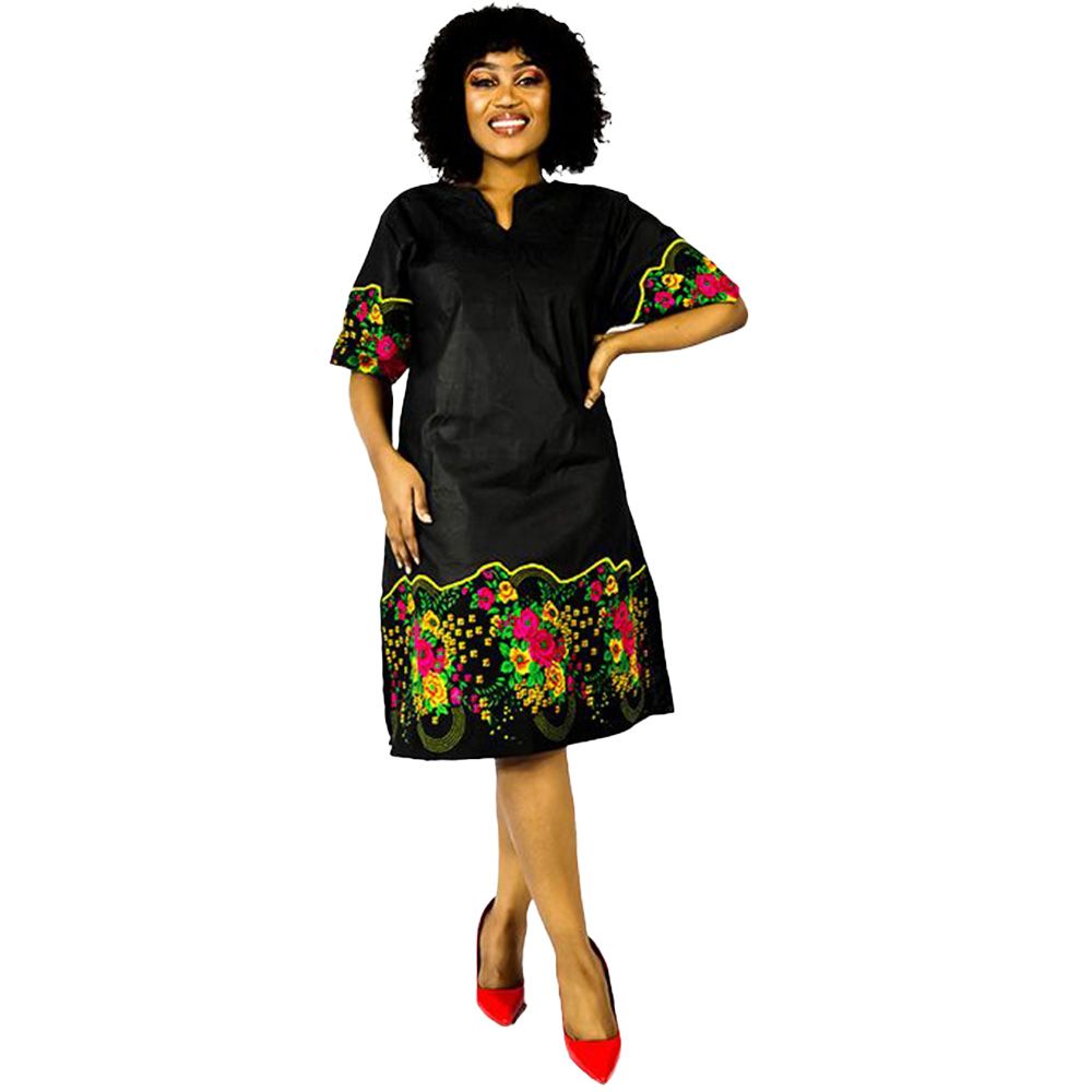 Africa Fashion House Kundai Black Tsonga Shirt Dress | Shop Today. Get it Tomorrow! | takealot.com