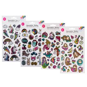 Bulk Pack x 8 Sticker Embossed Foil Puffy | Shop Today. Get it Tomorrow ...