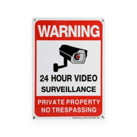 Reflective Security Surveillance Warning Sign - Multicolor | Shop Today ...