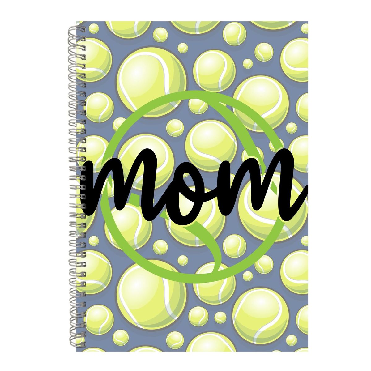 Ball Mom A4 Notebook Spiral and Lined Trendy Tennis Graphic Notepad ...