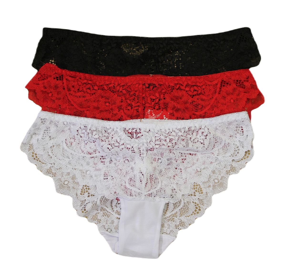 Lace Underwear For Women Breathable Sexy Bikini Cheeky Panties Pack Of