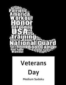 Veterans Day National Guard: 100 Medium Sudoku Puzzles In Large Print ...