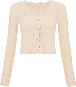 Quiz - Women Stone Scallop Trim Cardigan | Shop Today. Get it Tomorrow ...