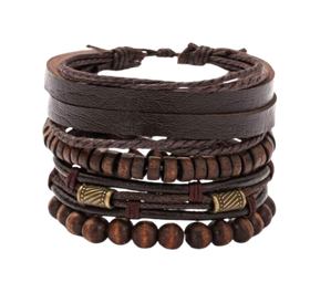 Mens Brown Multi-layer Bracelet | Shop Today. Get it Tomorrow ...