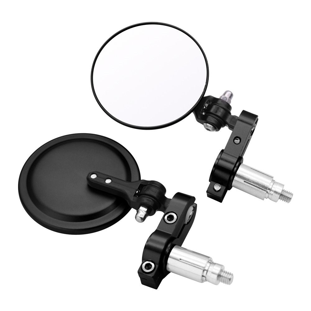 Universal Round Folding Bar End Side Mirrors Set | Buy Online in South ...