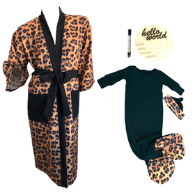 Hospital set-Mom&Me-Summer-Gown, Babygro Set & Birth Ann-Leopard ...