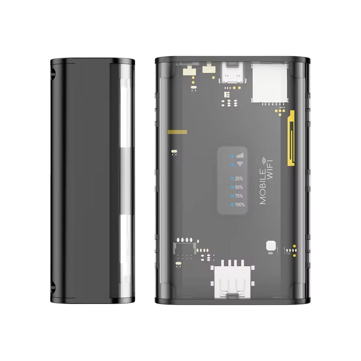 Transparent WiFi Router 4G LTE With Power Bank 4000mAh Battery-Sim Slot ...