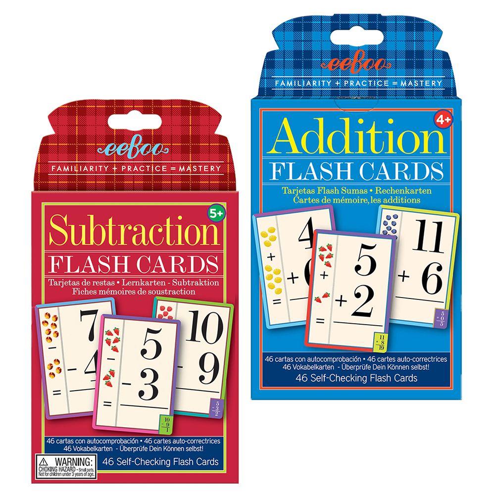 eeBoo Educational Flash Cards - Addition & Subtraction Bundle | Shop ...