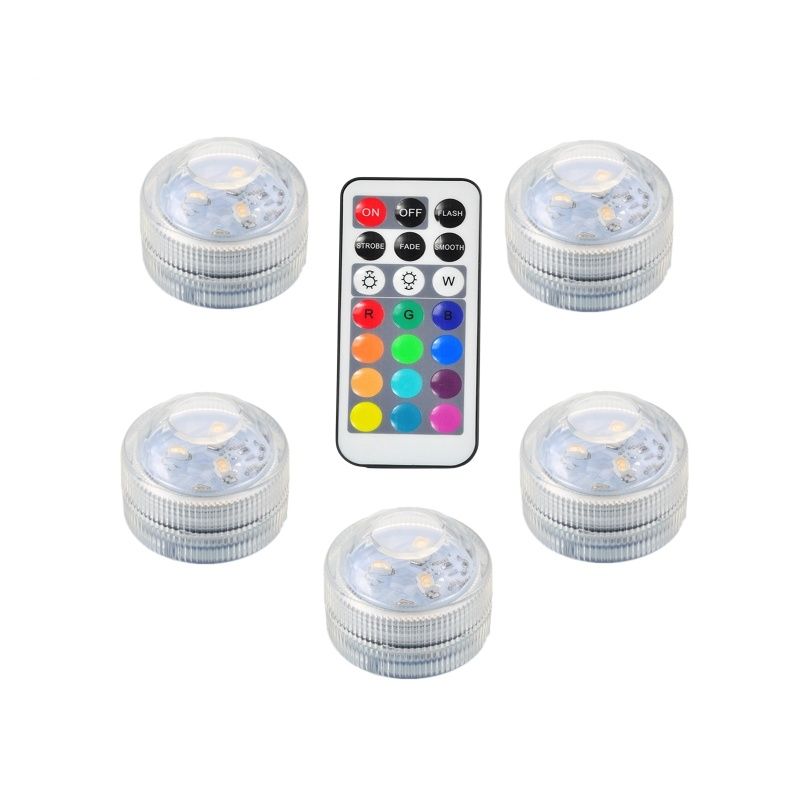 Licer LED RGB Fish Tank Lamp Remote Control Waterproof Candle Lamp ...