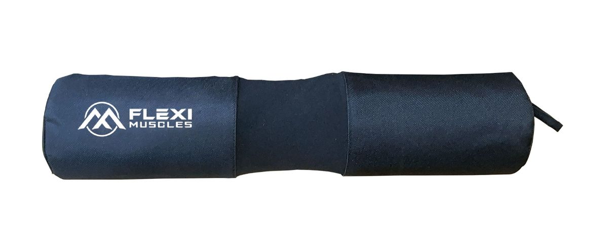 Flexi Muscles - Barbell Pad for Squats with Built-in Hook & Loop Straps ...