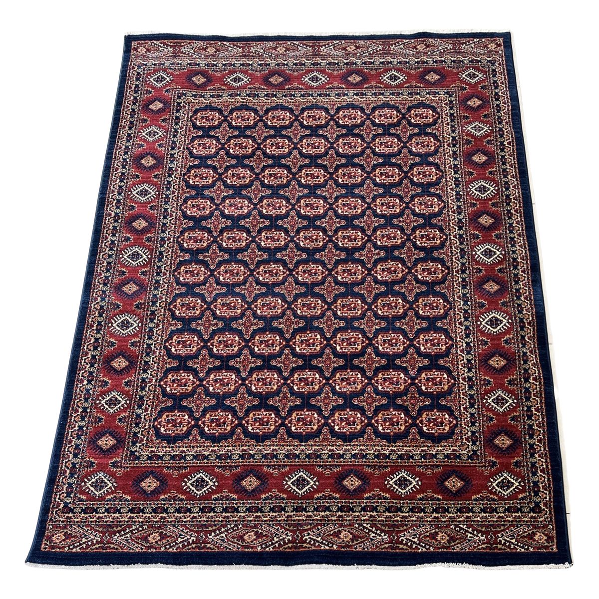 Navy / Red Persian Bokhara Design Rug - 240 x 160 cm | Shop Today. Get ...