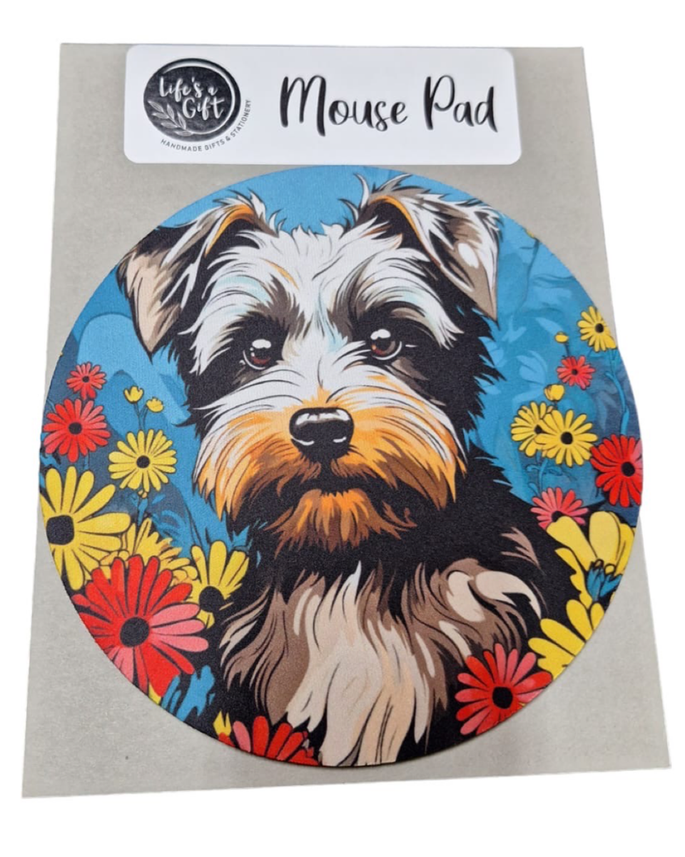Funky 20cm Round Mouse Pad - Yes, I am looking at You - Biewer Terrier ...
