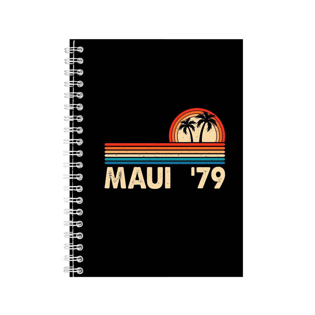 Maui A5 Notebook Spiral and Lined Surfing Graphic Design Notepad ...