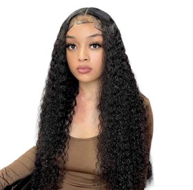 18 Inches Deep Curly Brazilian 100% Human Hair Wig, Full Frontal ...