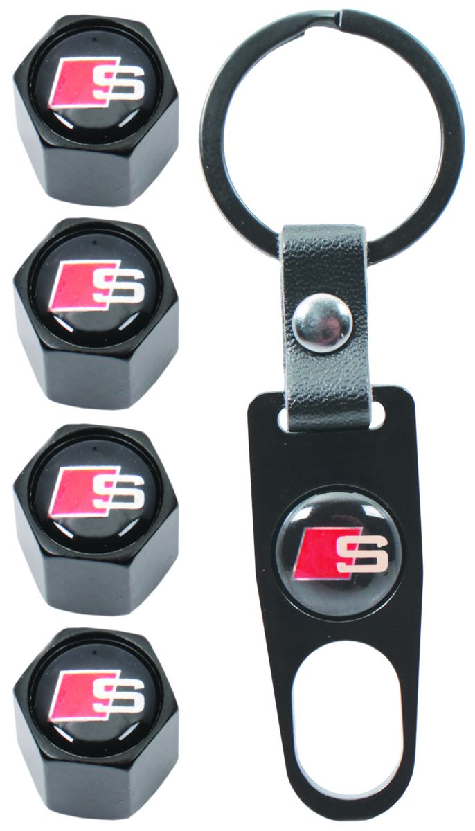 Audi S-Line Valve Cap and Key Ring Set | Shop Today. Get it Tomorrow ...