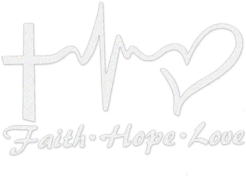 Faith Love Hope Vinyl Sticker (White) | Shop Today. Get it Tomorrow ...