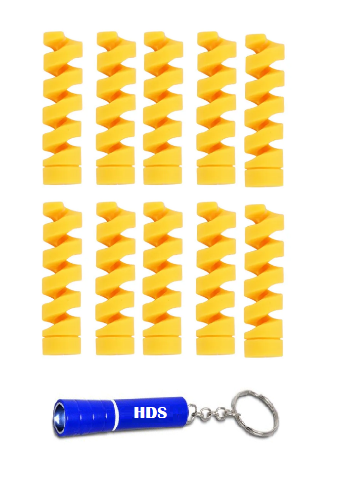 Non-Breakable Silicone Spiral Cable Covers - 10pcs with HDS Torch ...