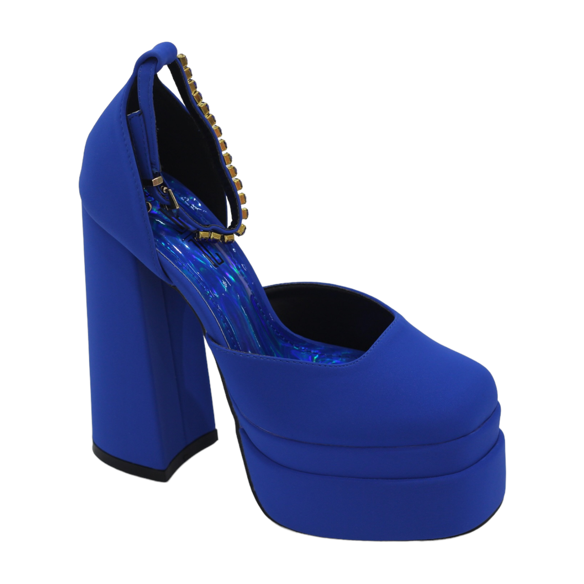 Lamara Paris Trixie Open Waist High Heel Platform Royal Blue | Shop ...
