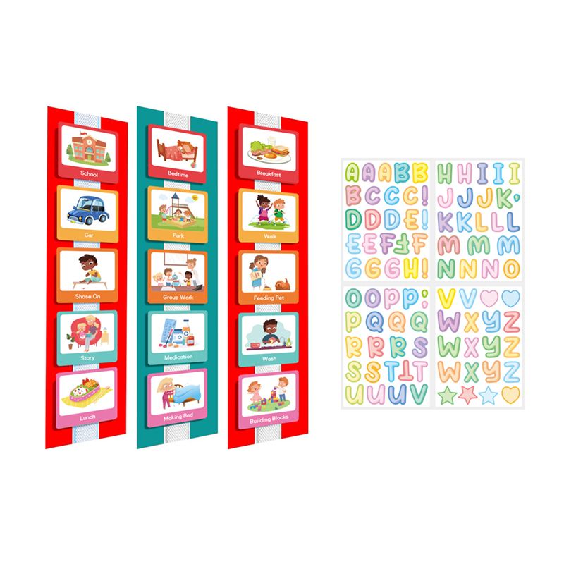 60 Piece Visual Schedule Cards For Kids Toddlers Autism Learning ...