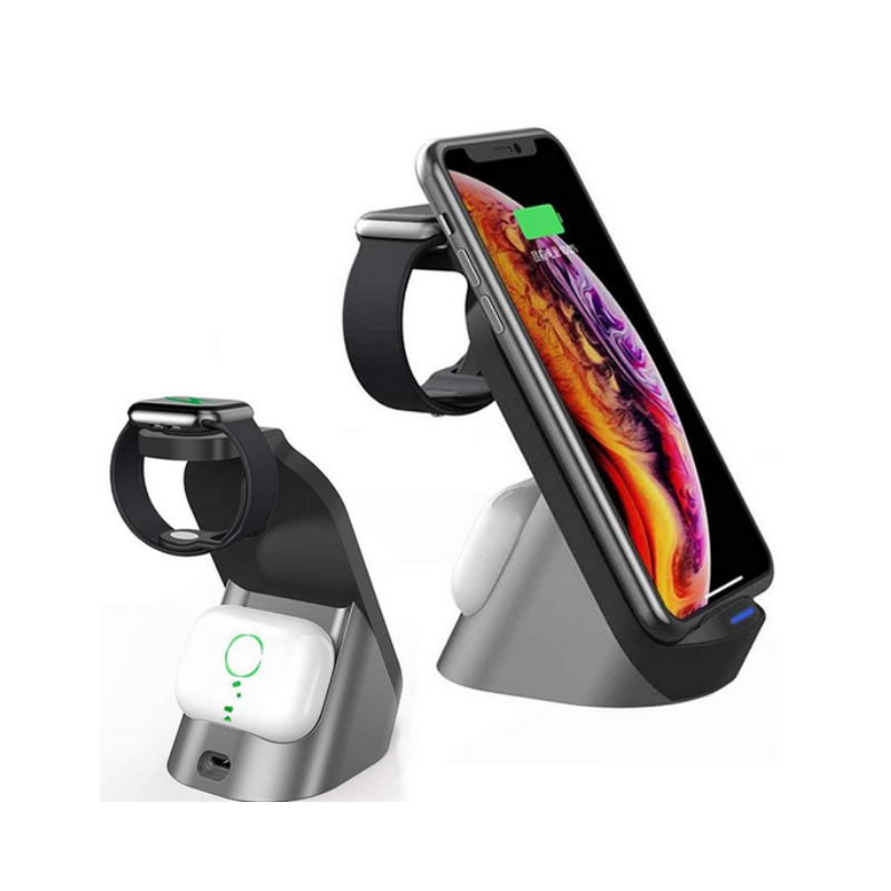 Aerbes AB-SJ08 15W Multifunctional 3 in 1 Dual Coil Wireless Fast ...