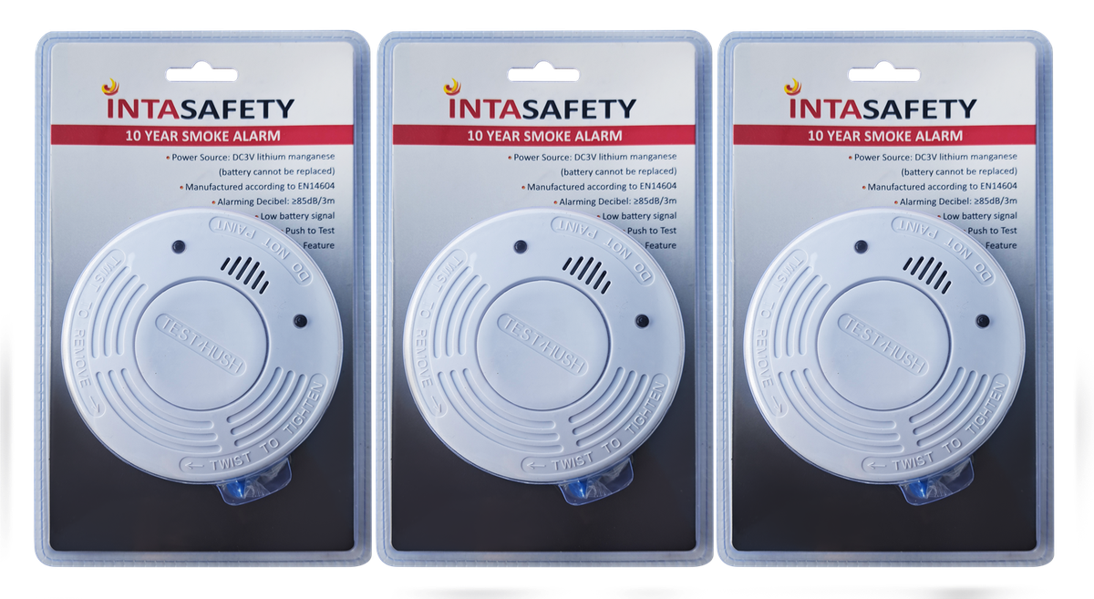 3 x Inta Safety Long-life Battery Operated Smoke Detector Combo | Shop ...