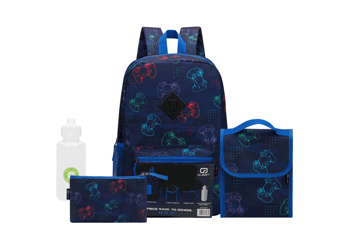 Quest 4-Piece Backpack Set Gamer Navy | Shop Today. Get it Tomorrow ...