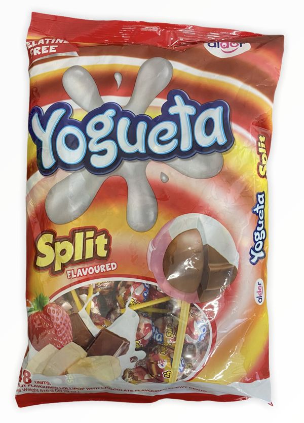 Yogueta Lollipops - Split Flavour (Fruit Flavour with Chocolate Centre ...