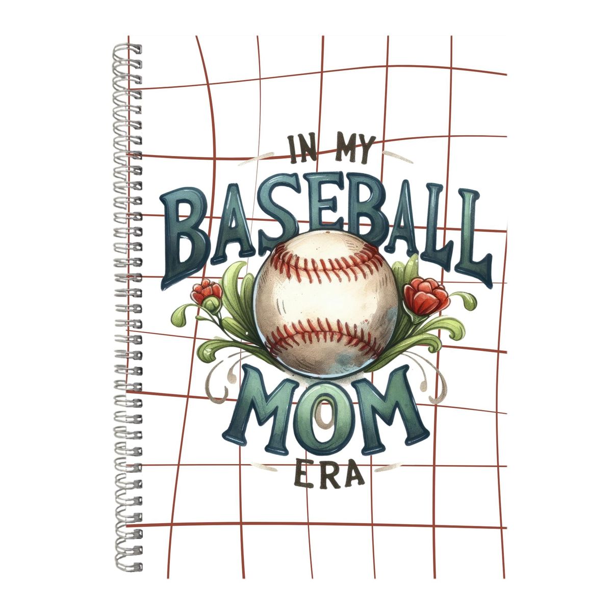 Mom era A4 Notebook Spiral and Lined with Baseball Graphic Notepad Gift ...