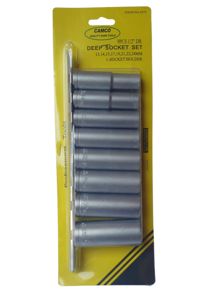 Camco 9 Piece Deep Tube Socket Set with 1/2 Inch Drive | Shop Today ...