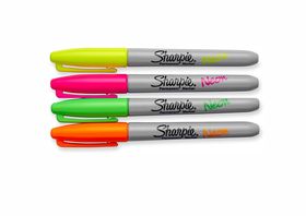 SHARPIE Fine Point NEON Permanent Marker 4/SET | Shop Today. Get it ...