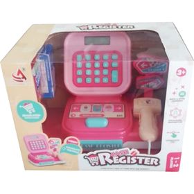 Kids Supermarket Calculator Scanner Money Cash Register - Pink | Shop ...